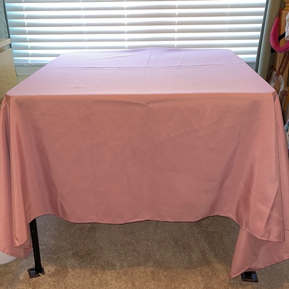 Dining | 72 Inch Square Dusty Rose Tableclothbridal Showerbirthday ...